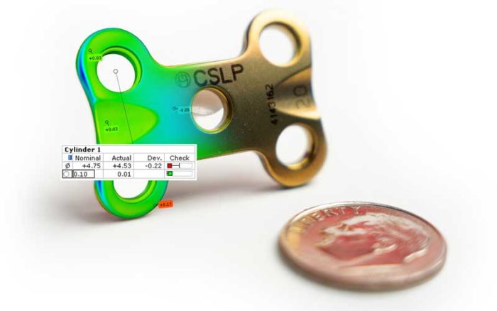Exact Metrology Scans Vertebrae Plate - Exact Metrology